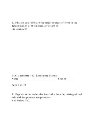 Chem 162 Lab 7 Freezing Point Depression Lab- .docx
