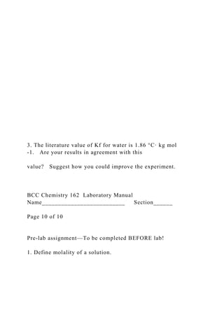 Chem 162 Lab 7 Freezing Point Depression Lab- .docx