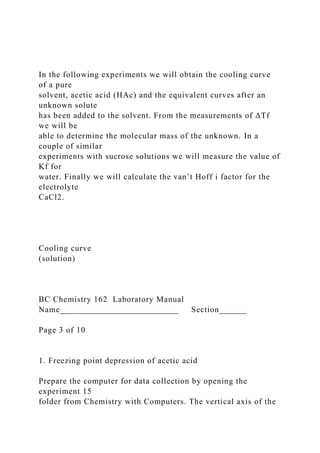Chem 162 Lab 7 Freezing Point Depression Lab- .docx