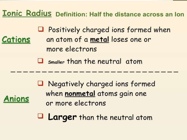 Ionic Radius & its Trends | PPTX