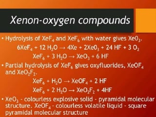 Chemistry presentation on xenon compounds | PPT
