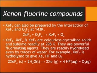 Chemistry presentation on xenon compounds | PPT