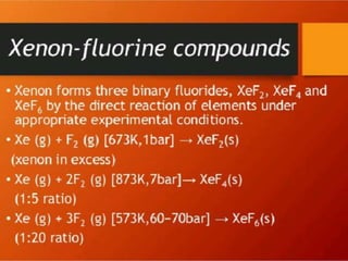 Chemistry presentation on xenon compounds | PPT