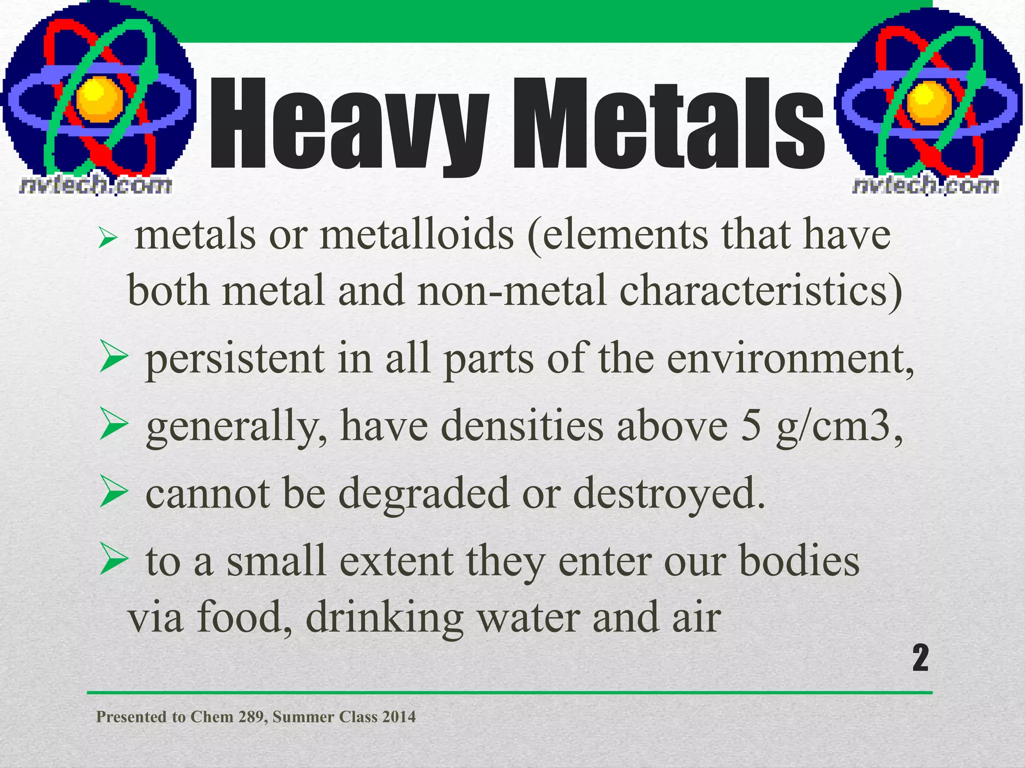 Heavy Metals | PPTX