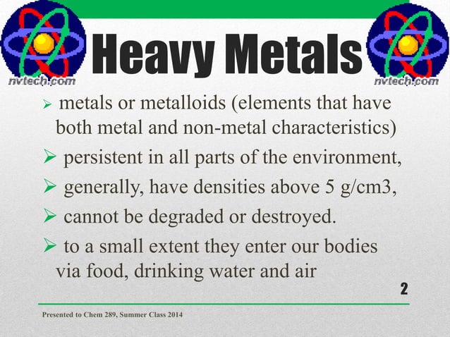 Heavy Metals | PPTX | Geology | Science