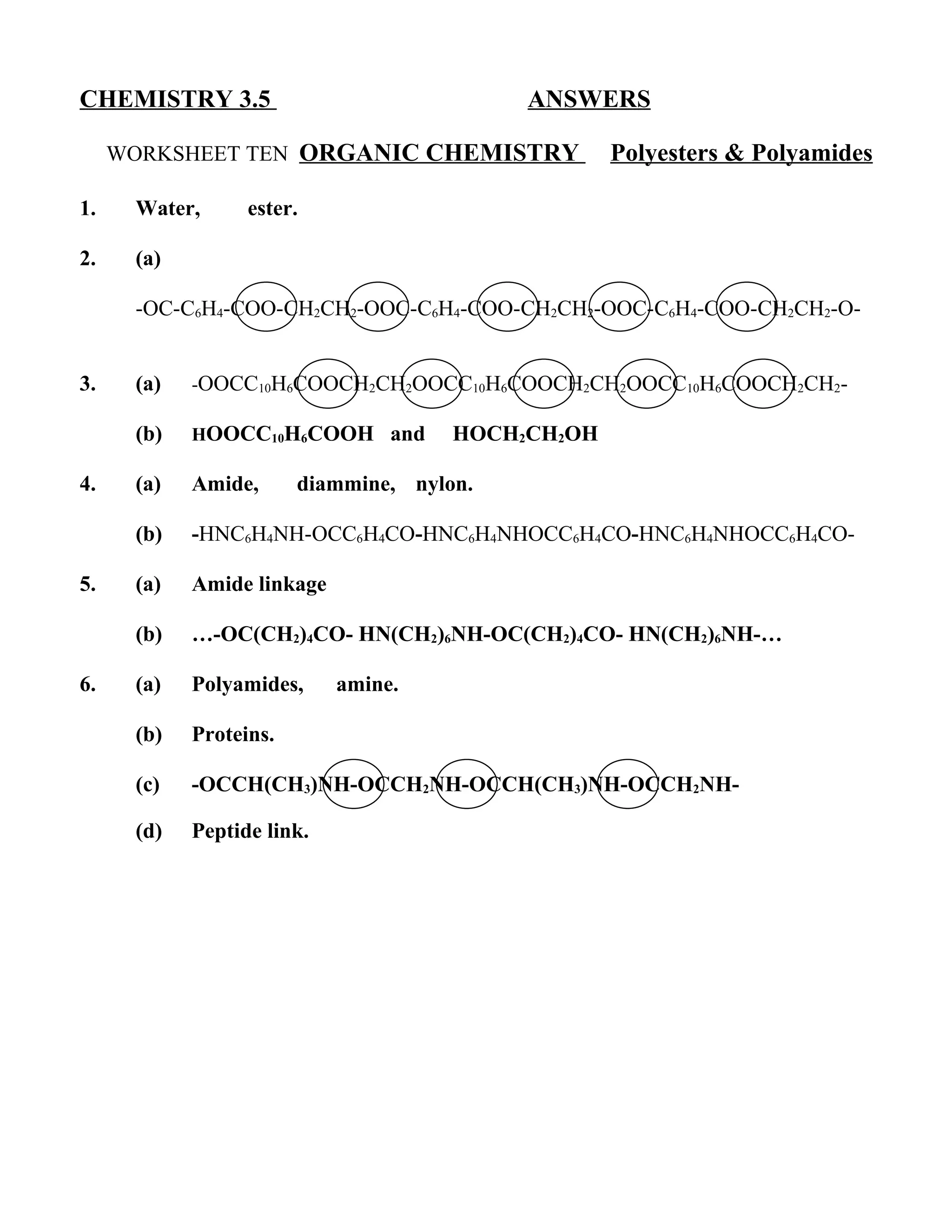 Chem 3.5 answers #10 | DOC