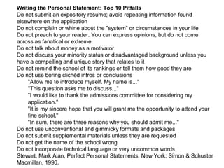 Chem 398 personal statement s13 | PPT