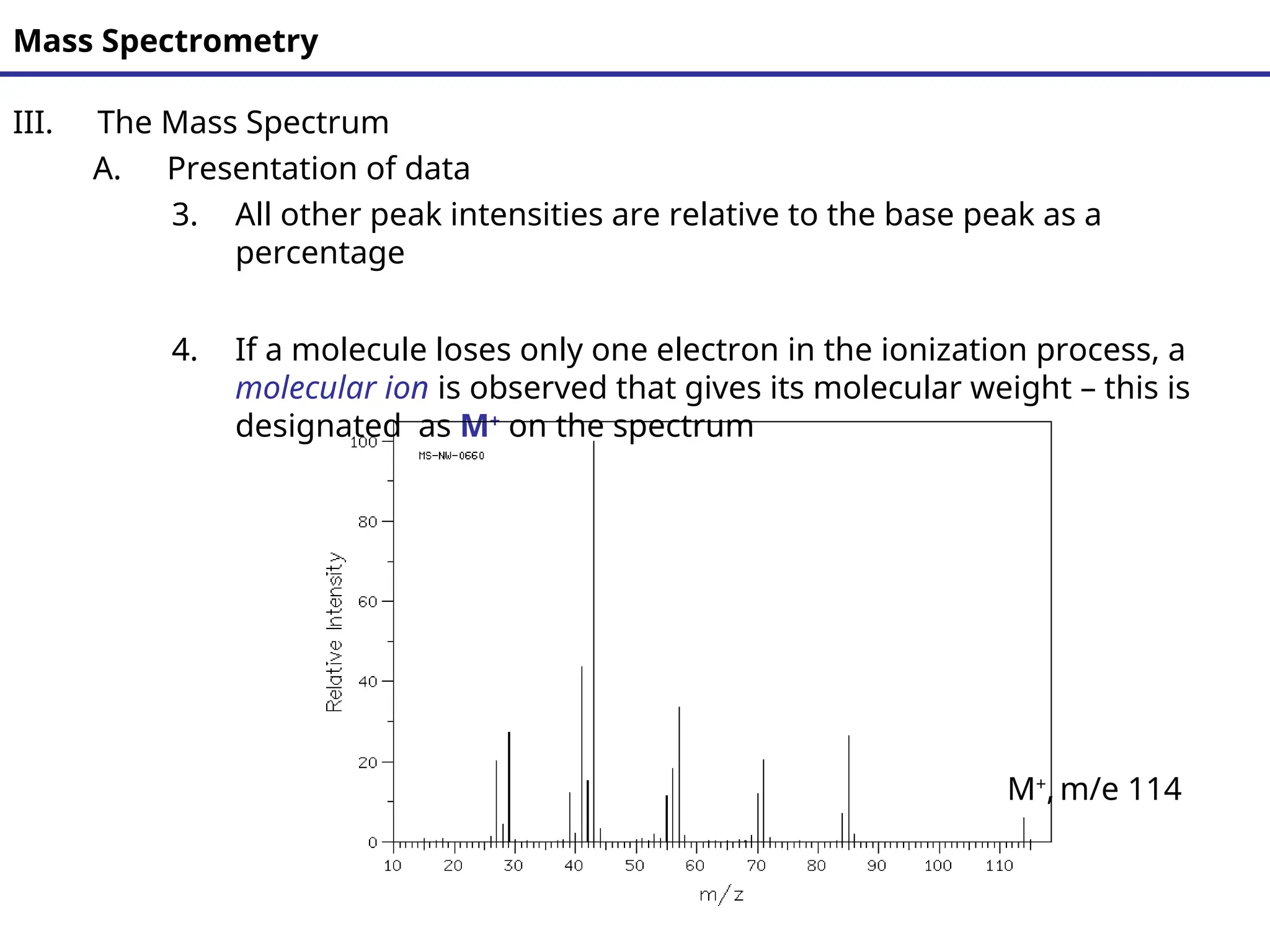 Chemistry 430 - Mass Spectrometry presentation | PPT | Chemistry | Science