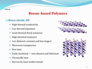 Chem7147 course seminar on inorganic and hybrid polymers | PPTX