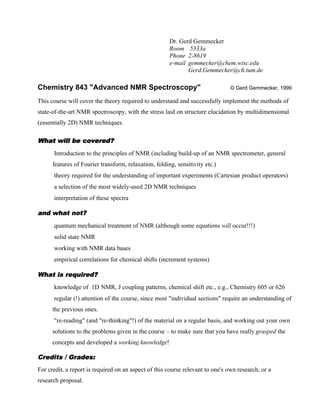 Chem843 1 | PDF