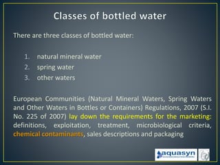 Chemical and physical analysis of bottled water | PPTX | Chemistry ...