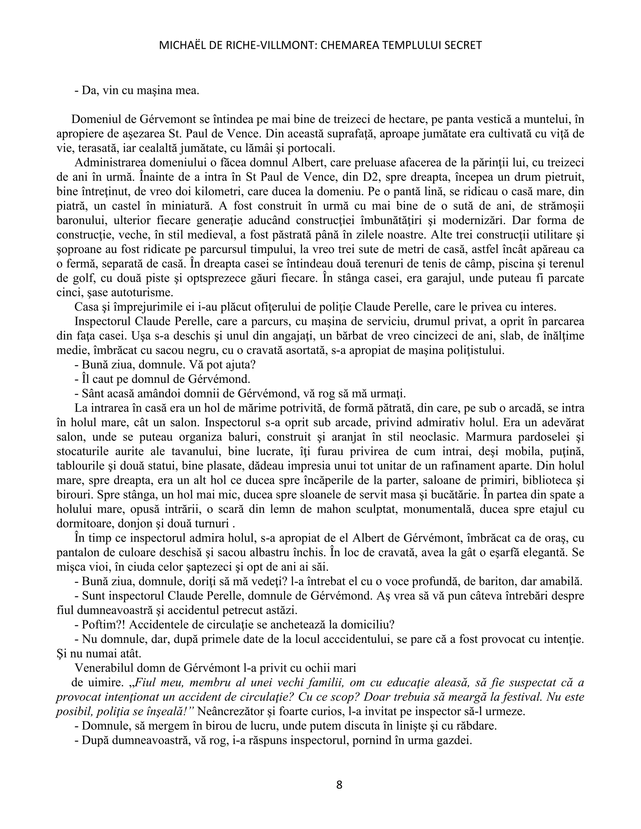 Chemarea templului secret, de Michael Riche-Villmont | PDF