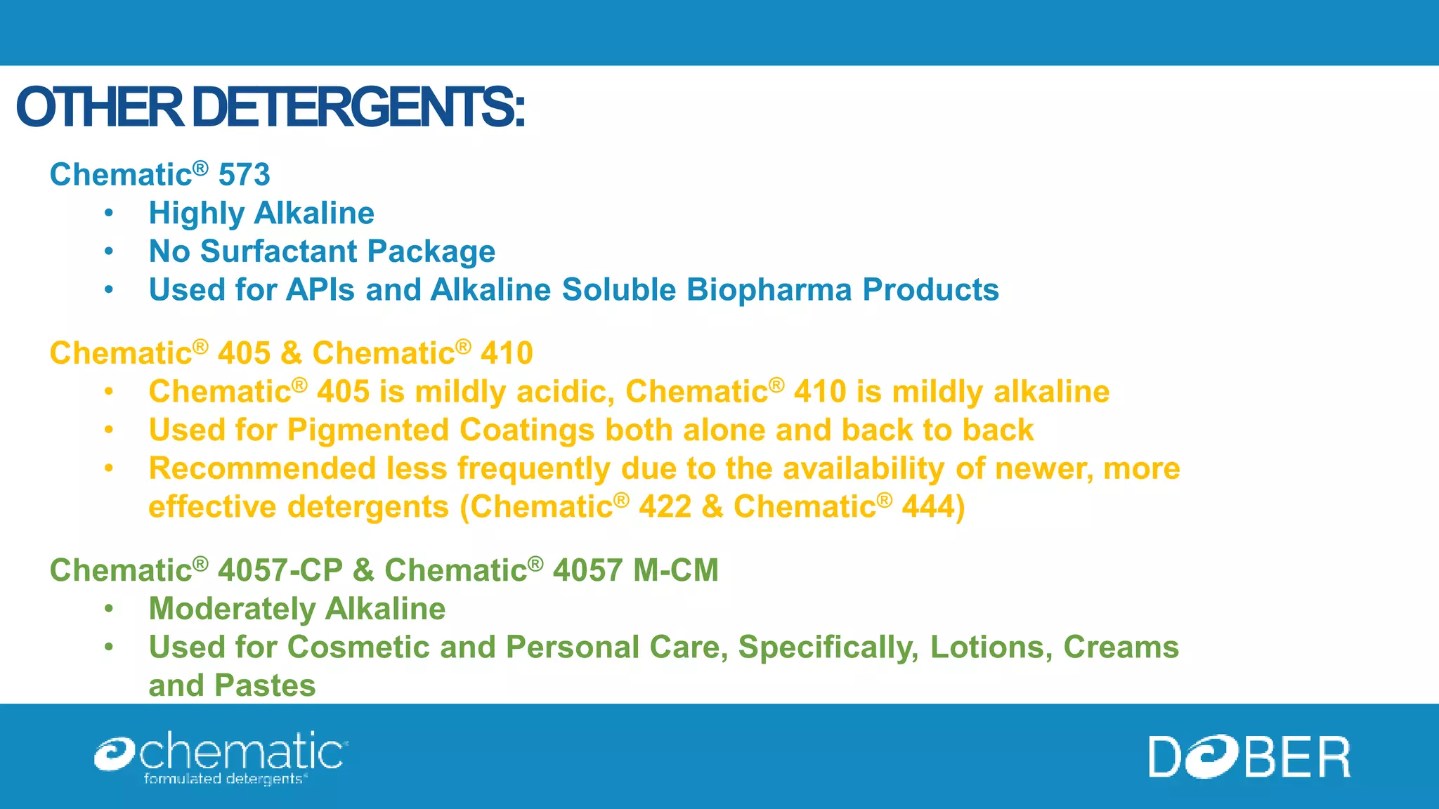 Chematic Formulated Detergents | PPTX