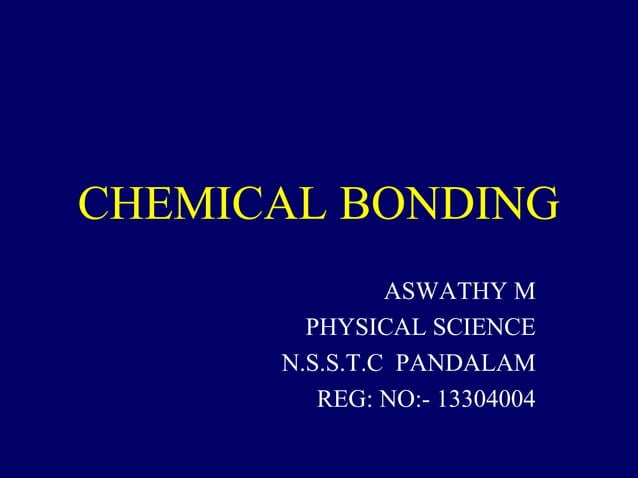 ppt chemical bonding | PPT | Chemistry | Science