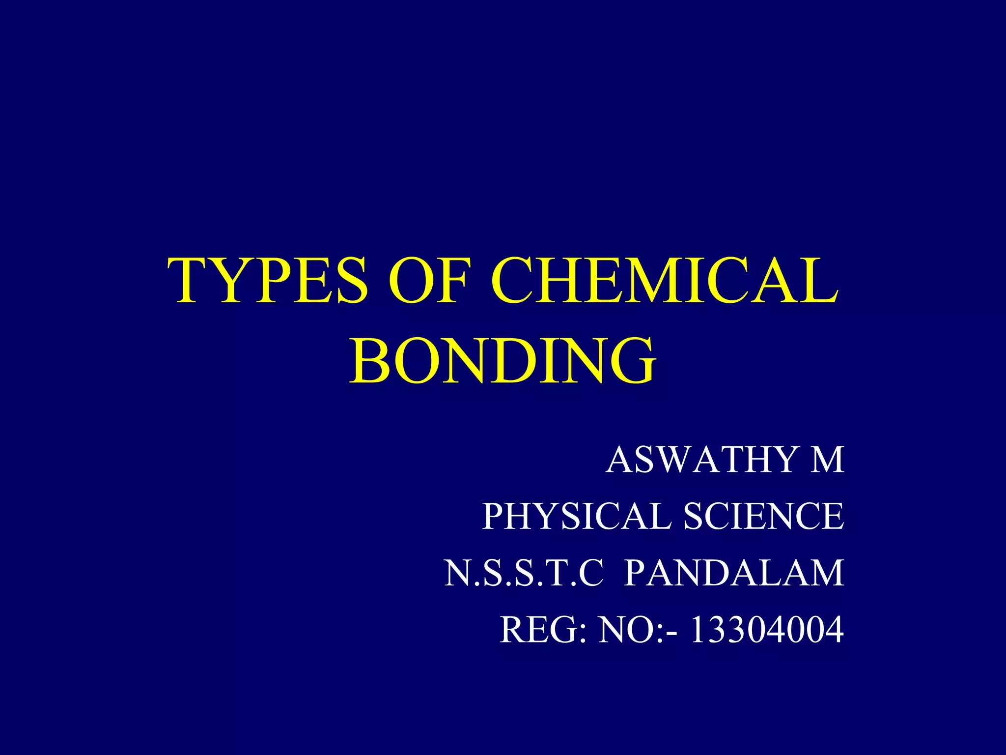types of chemical bonding | PPT