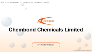 Chembond Chemicals Limited Corporate Presentation.pptx