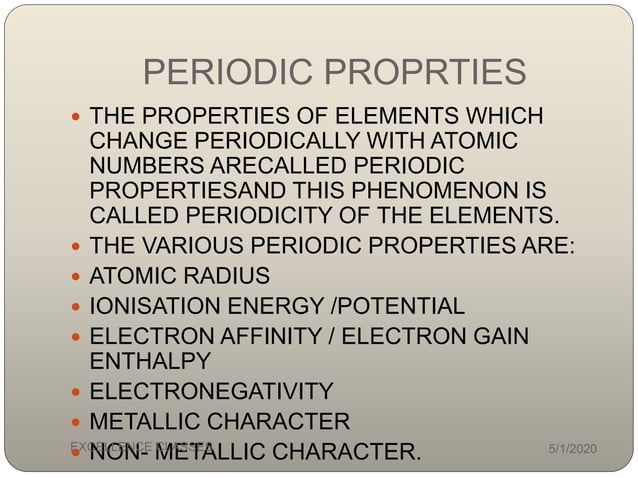 Periodic Properties of Elements (Class X CBSE & ICSE) | PPTX | Chemistry | Science