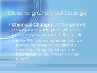 Chemicall change | PPT