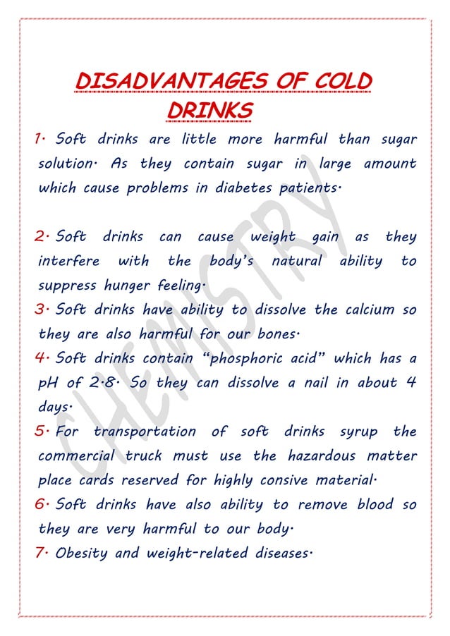 Chemistry Investigatory Project on COLD DRINKS | PDF | Chemistry | Science