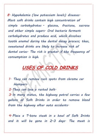 Chemistry Investigatory Project on COLD DRINKS | PDF