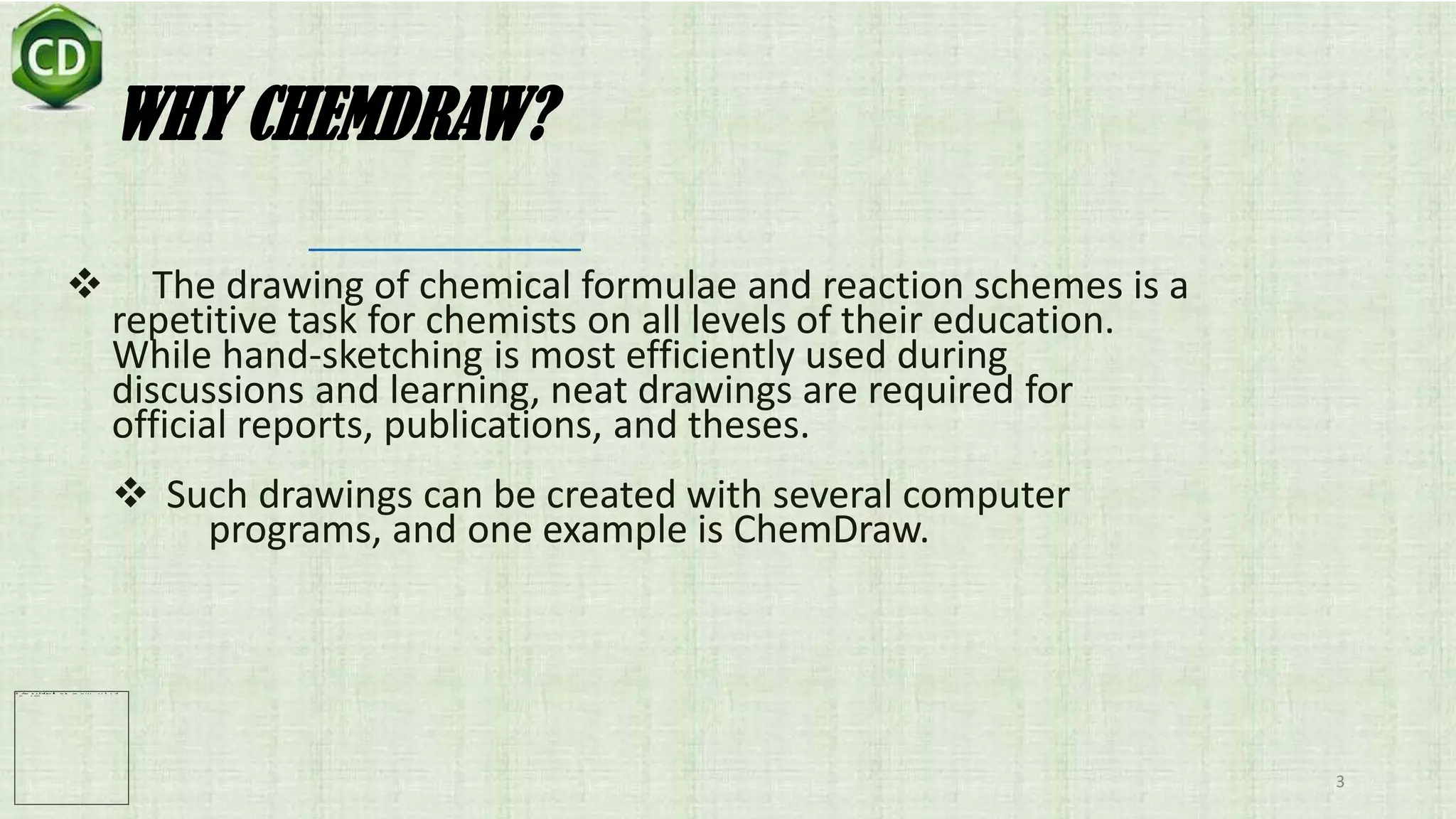 ChemDraw and its Features | PPTX