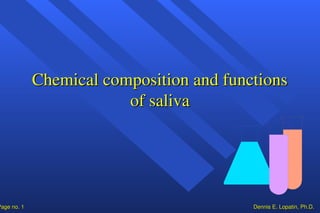 Chemical composition and functions of saliva | PPT