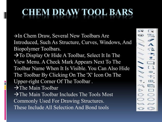 Chem draw software | PPTX | Desktop Publishing | Computer Software and Applications