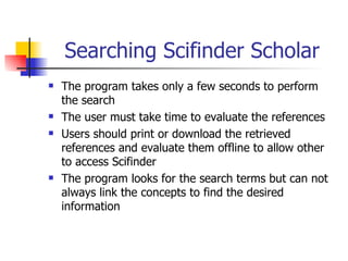 Chemical Abstracts to Scifinder Scholar | PPT