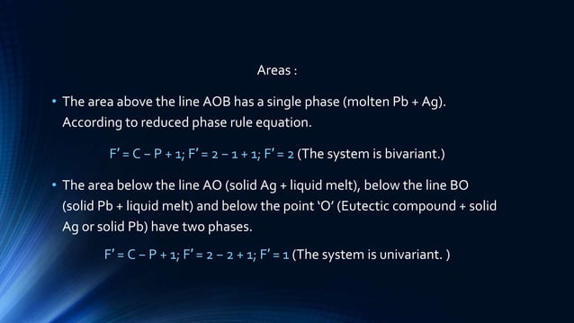 Eutectics and phase rule | PPTX | Chemistry | Science
