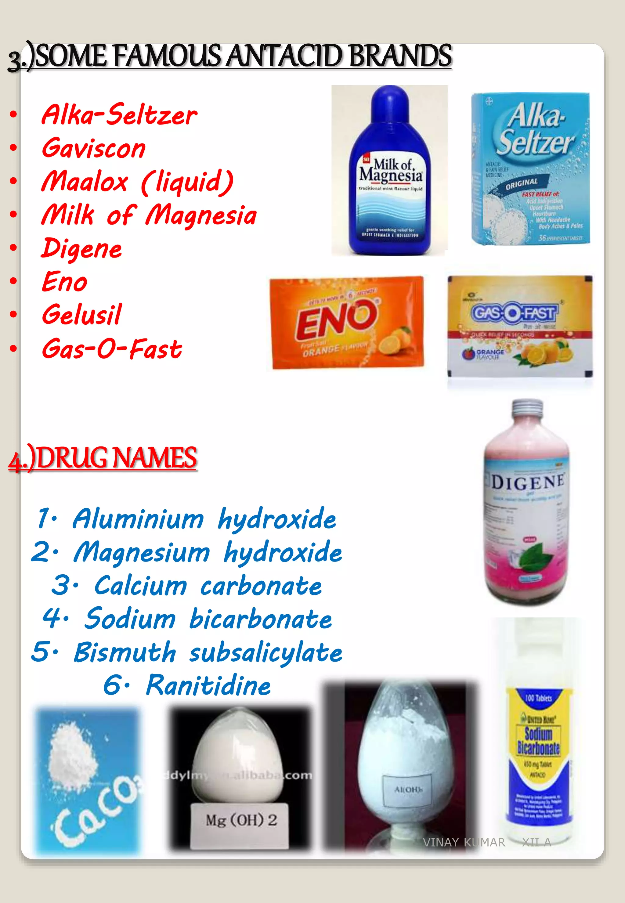 Chemistry investigatory project on Antacids | PPTX