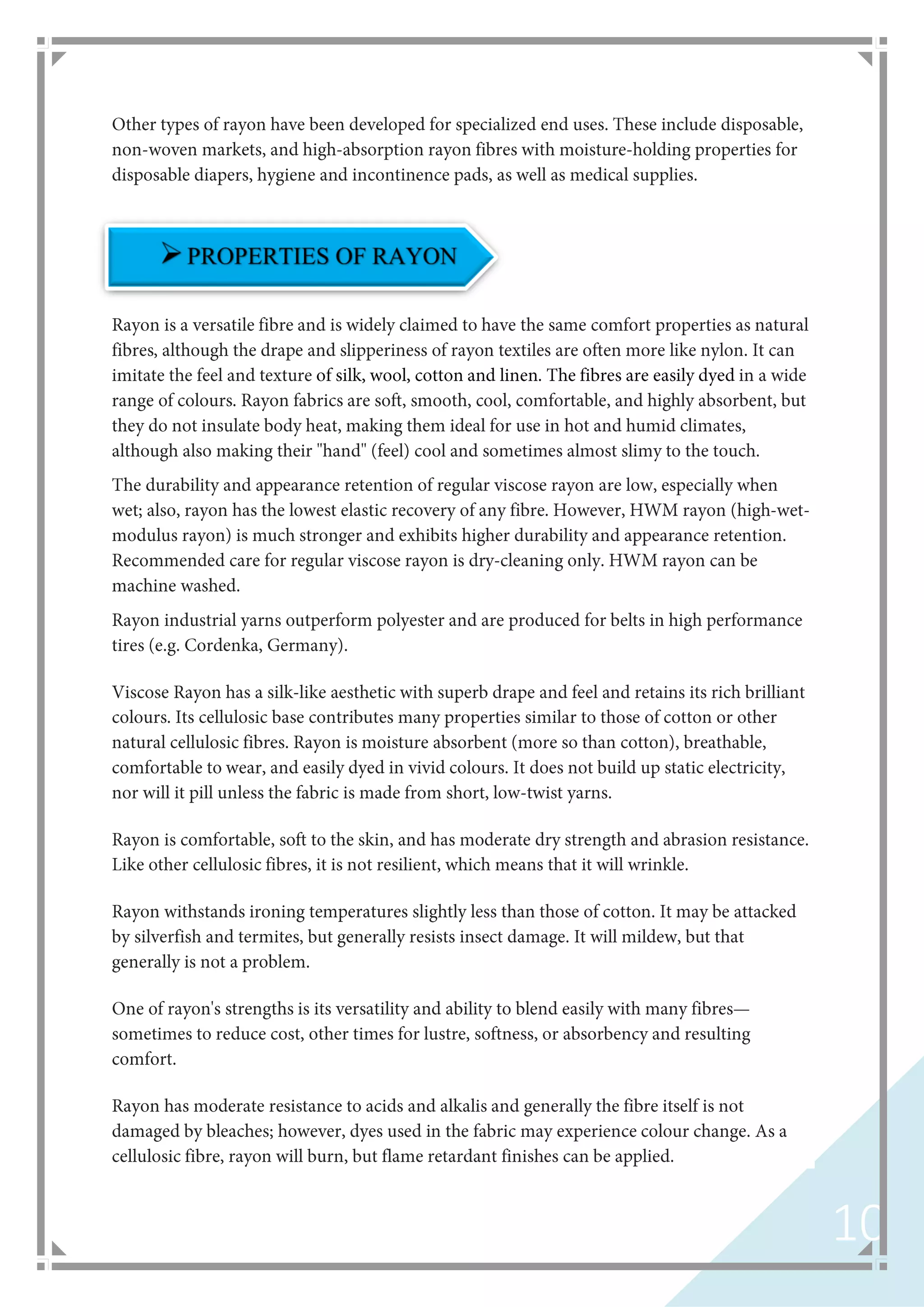 Chemistry investigatory project on " RAYON" | PDF