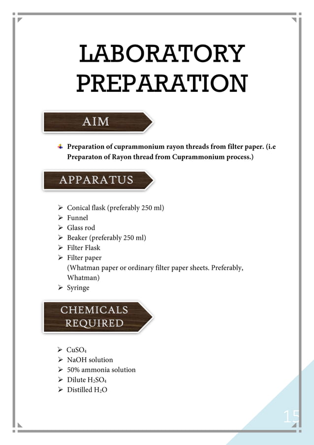 Chemistry investigatory project on " RAYON" | PDF