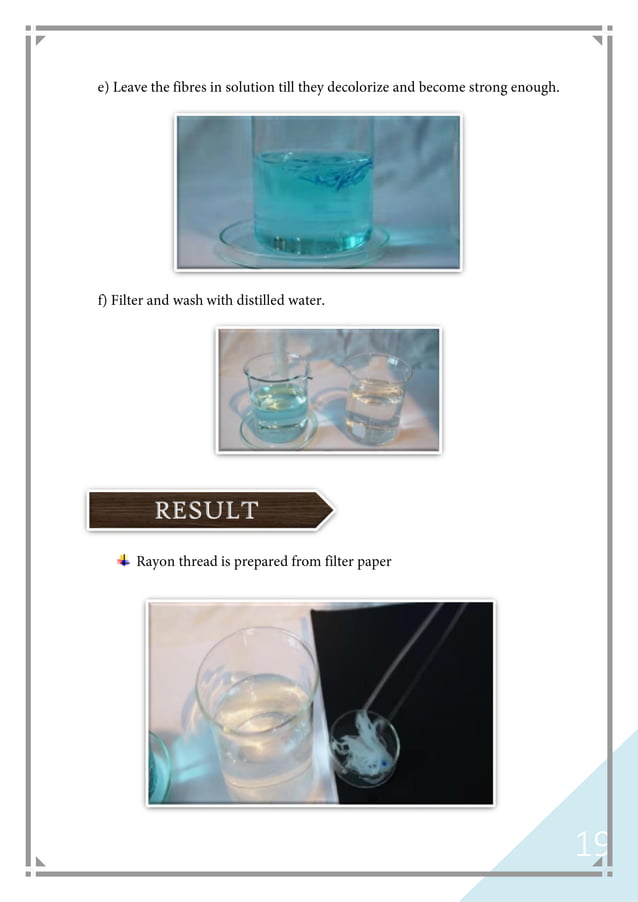Chemistry investigatory project on " RAYON" | PDF
