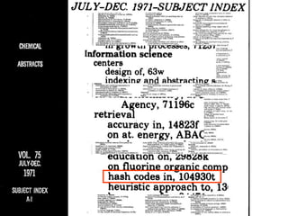 Research methodology - Chemical abstracts - already available material ...