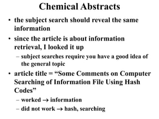 Chemistry Abstract Example