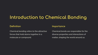 Chemical-Bonding-ionic, covalent, metallic and hydrogen | PPTX