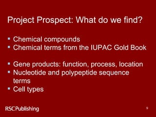 Chemical named entity recognition and literature mark-up | PPT