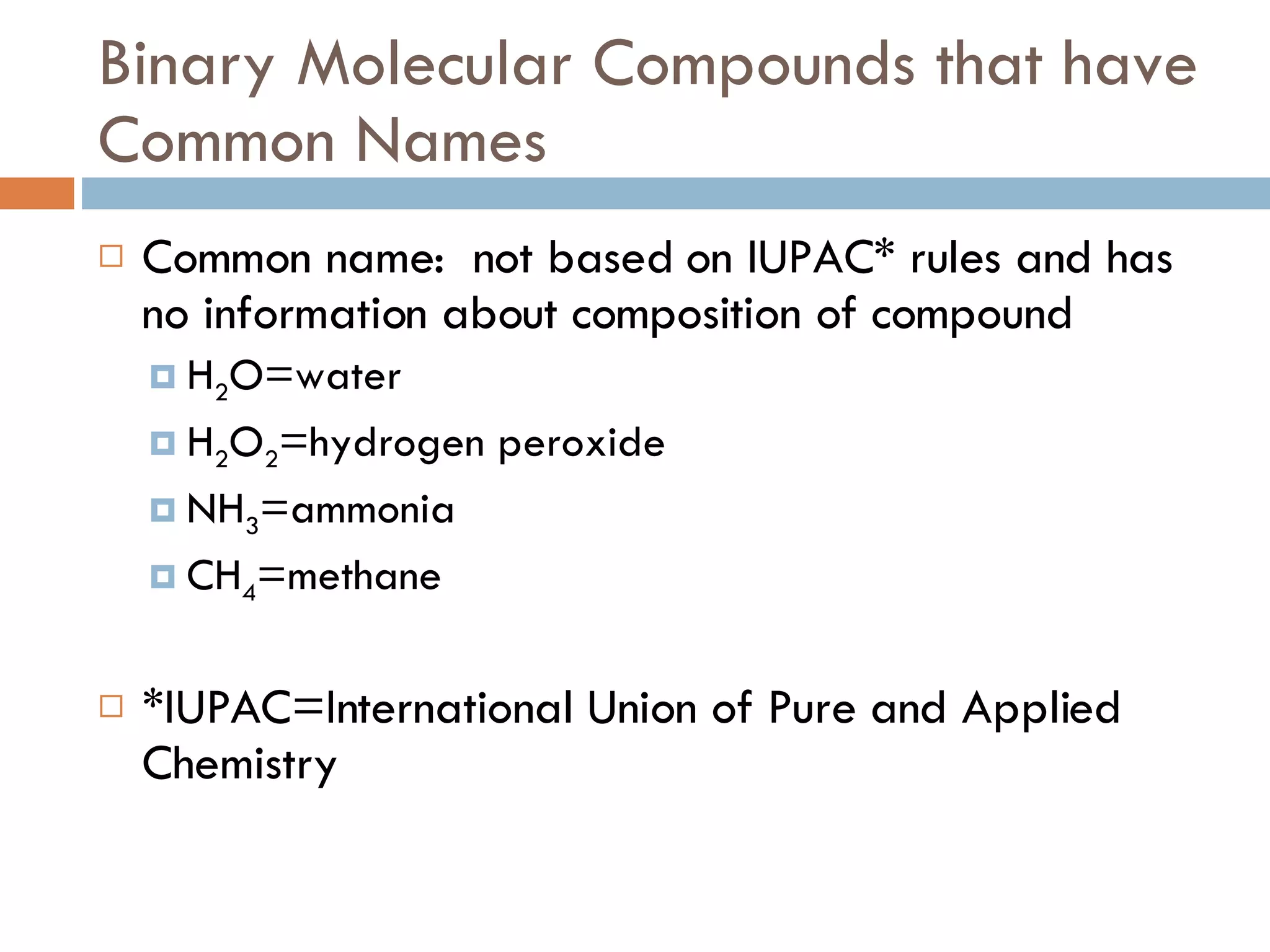 Chemical Nomenclature | PPT
