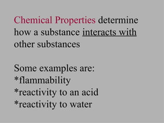 Chemical Properties And Changes | PPT