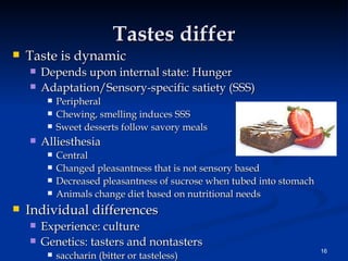 Chemical senses - smell and taste | PPT