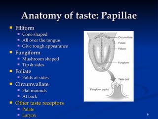 Chemical senses - smell and taste | PPT