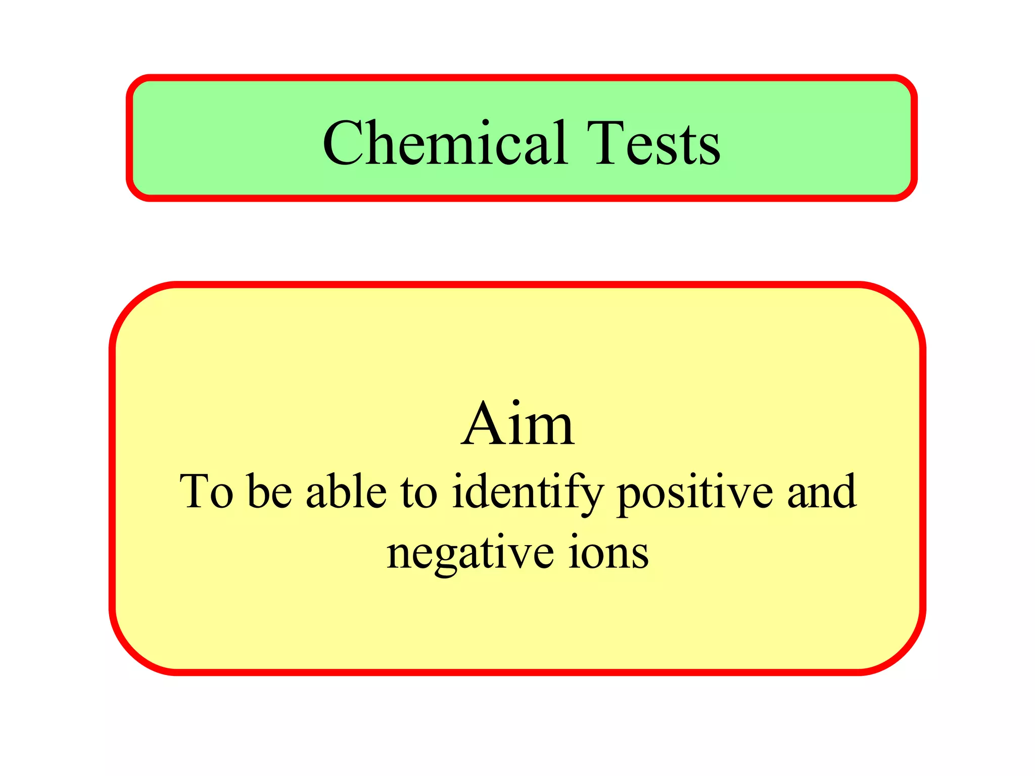 Chemical Tests | PPT