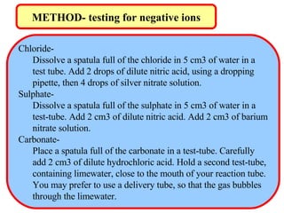 Chemical Tests | PPT
