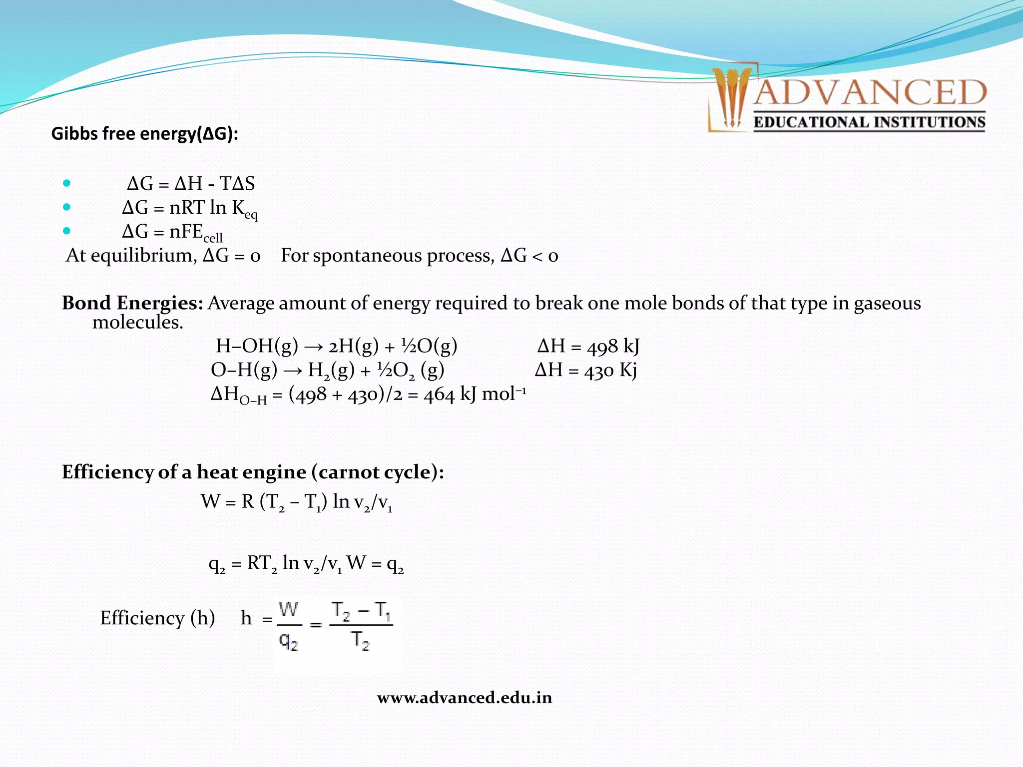 Chemical Thermodynamics | PPTX