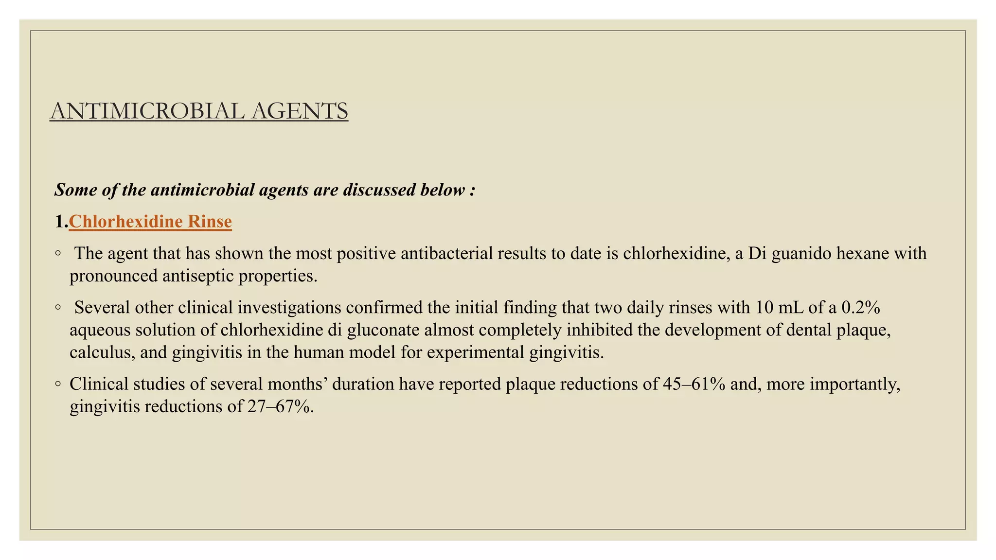 Chemical plaque control methods | PPTX