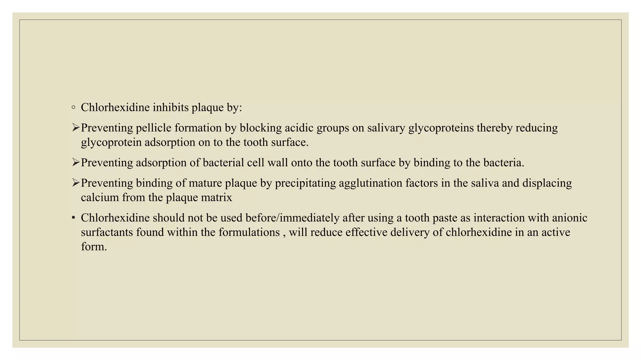Chemical plaque control methods | PPTX