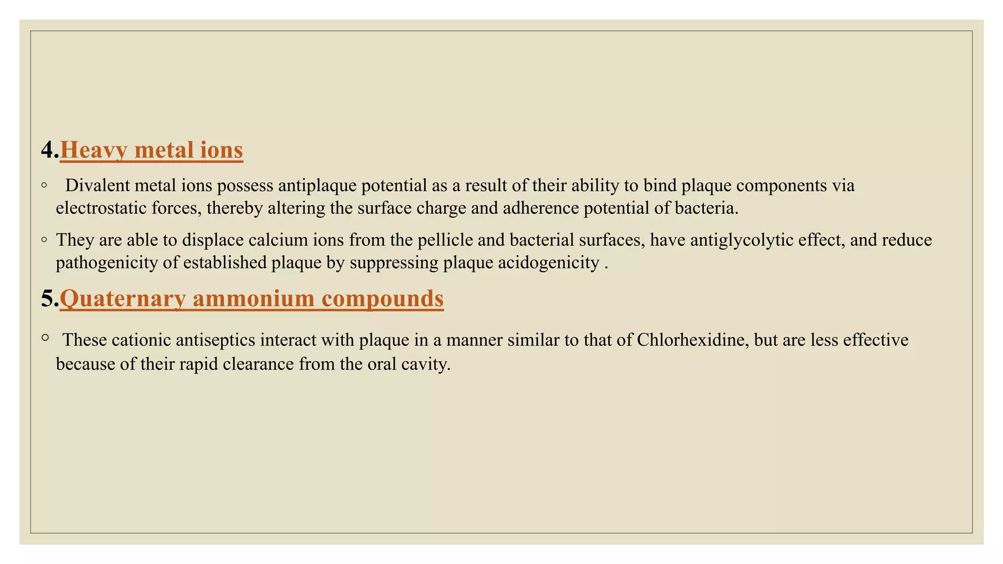 Chemical plaque control methods | PPTX