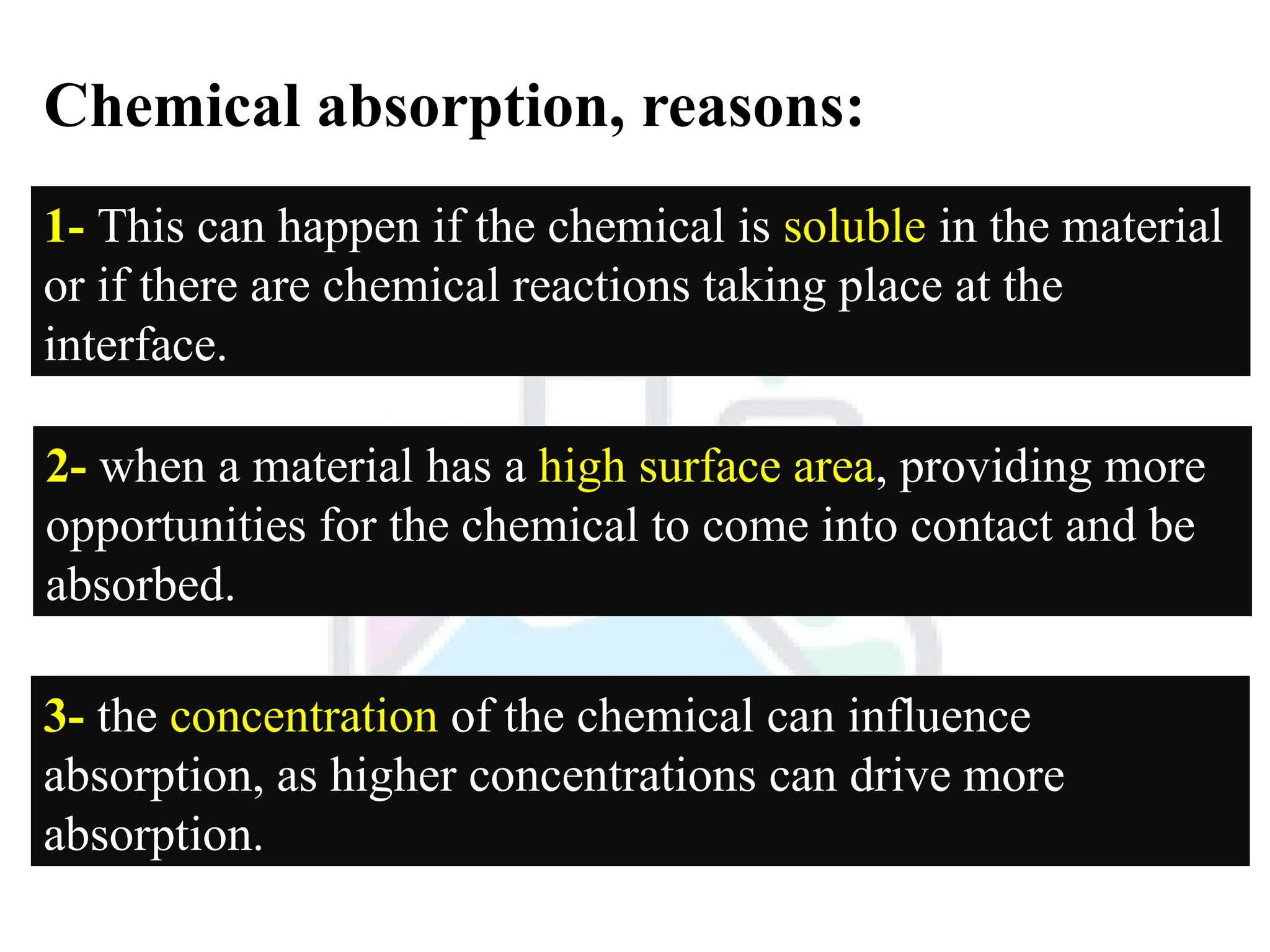 Chemical absorption in surface chemistry | PPT