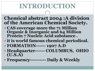 Chemical abstract | PPTX