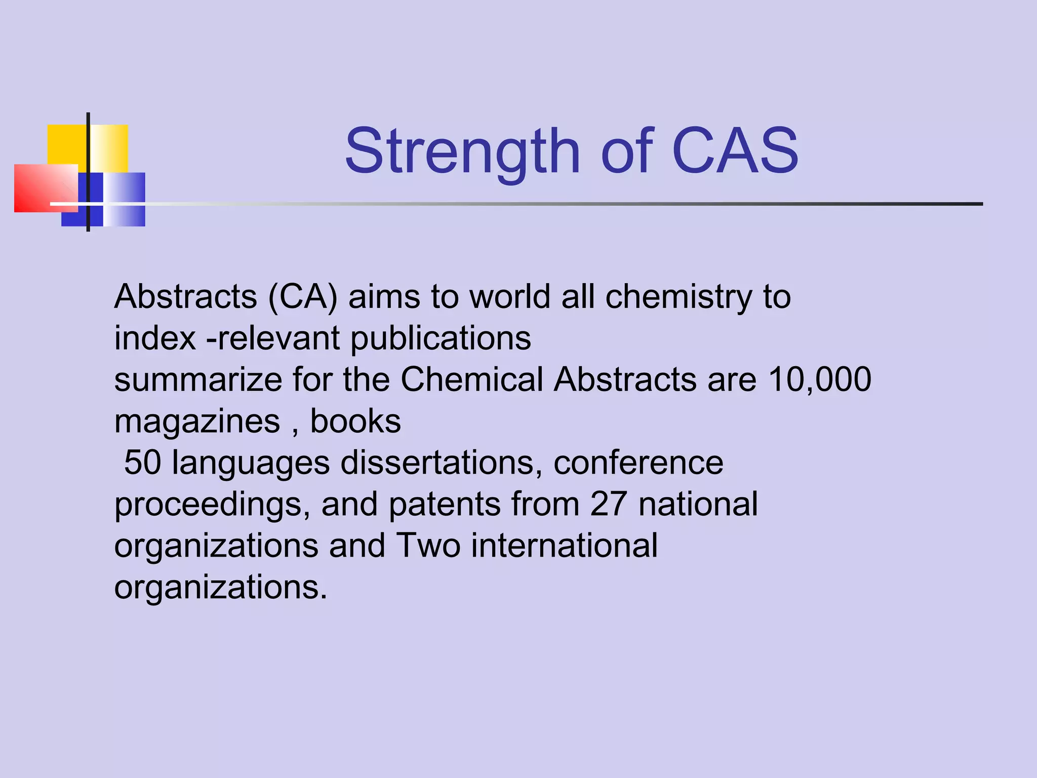 Chemical abstract | PPT